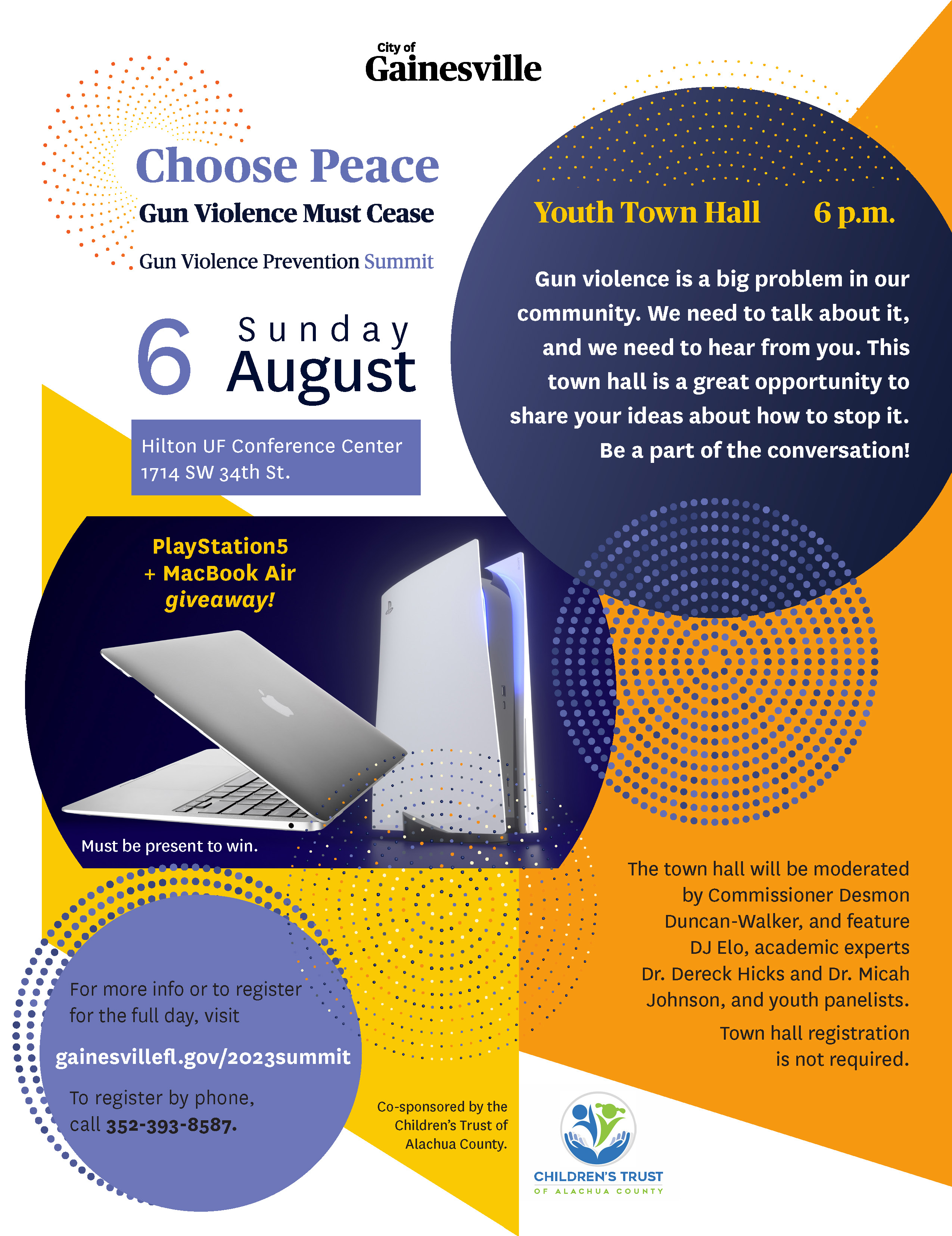 Public Notice: The City of Gainesville hosts the Choose Peace - Gun ...